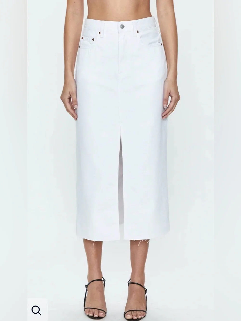 pistola | Skirts | Pistola Alice White Denim Midi Skirt Size 26 Hemp ...